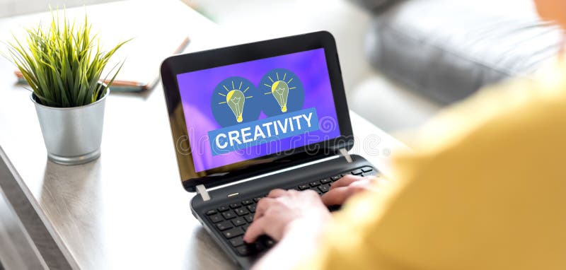 Creativity Concept on a Laptop Screen Stock Image - Image of knowledge ...