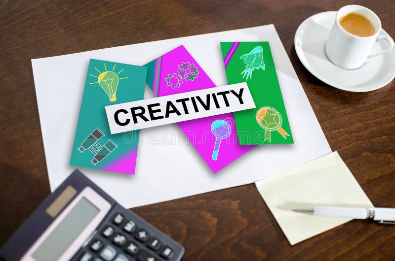 Creativity Concept on a Paper Stock Photo - Image of innovation, vision ...