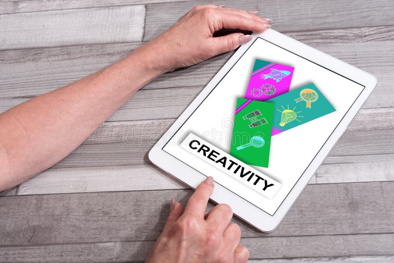 Creativity Concept on a Tablet Stock Image - Image of success ...