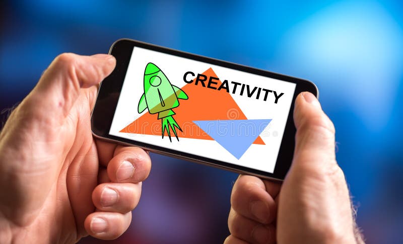 Creativity Concept on a Smartphone Stock Image - Image of smartphone ...