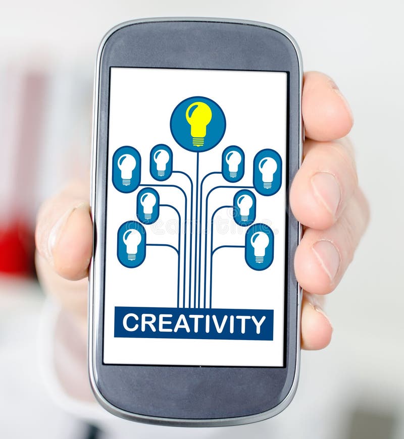 Creativity Concept on a Smartphone Stock Photo - Image of invention ...