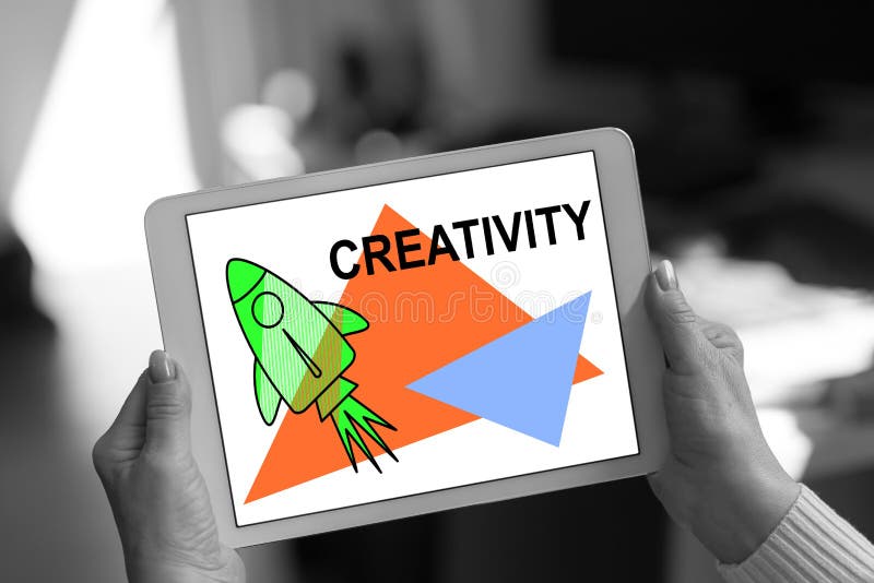 Creativity Concept on a Tablet Stock Image - Image of vision, digital ...