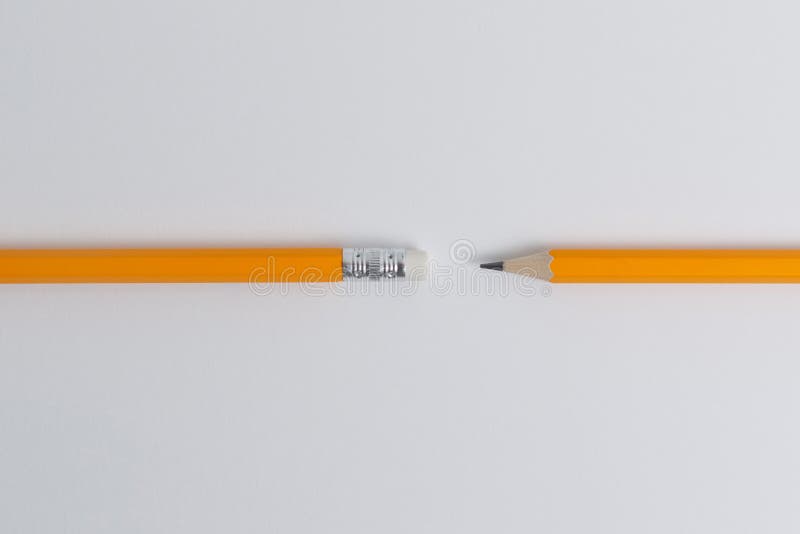 Creativity Concept with Two Side of Pencil on Paper Texture Stock Photo ...