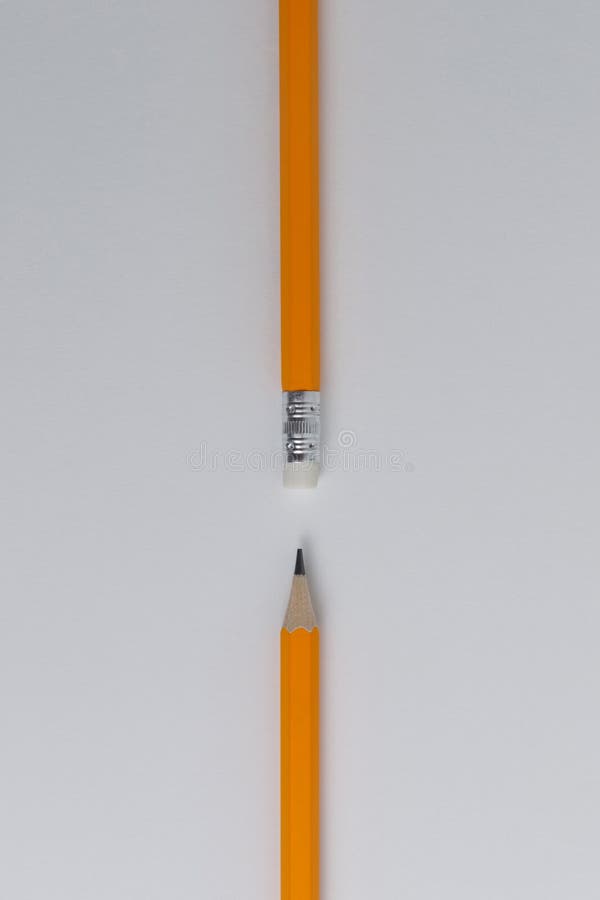 Creativity Concept with Two Side of Pencil on Paper Texture Stock Image ...
