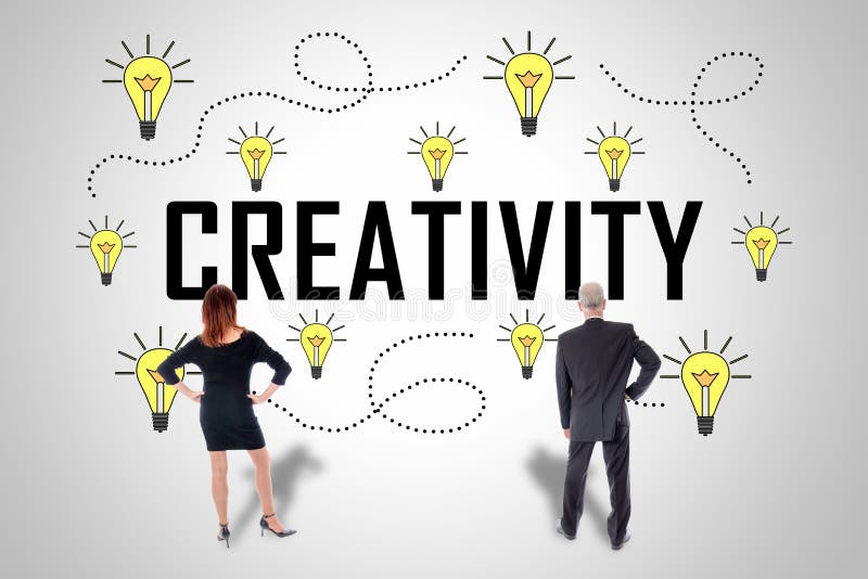 Creativity Concept Watched by Business People Stock Illustration ...