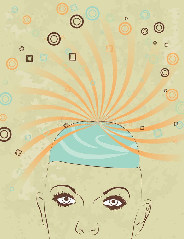 Open Head Brain Woman Stock Illustrations – 315 Open Head Brain Woman ...