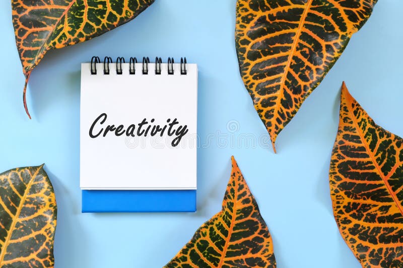 Creativity Concept. Word Written on Blue Notepad. Beautiful Minimalist ...