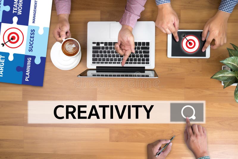 CREATIVITY Creative and Design Thinking Innovation Process and I Stock ...