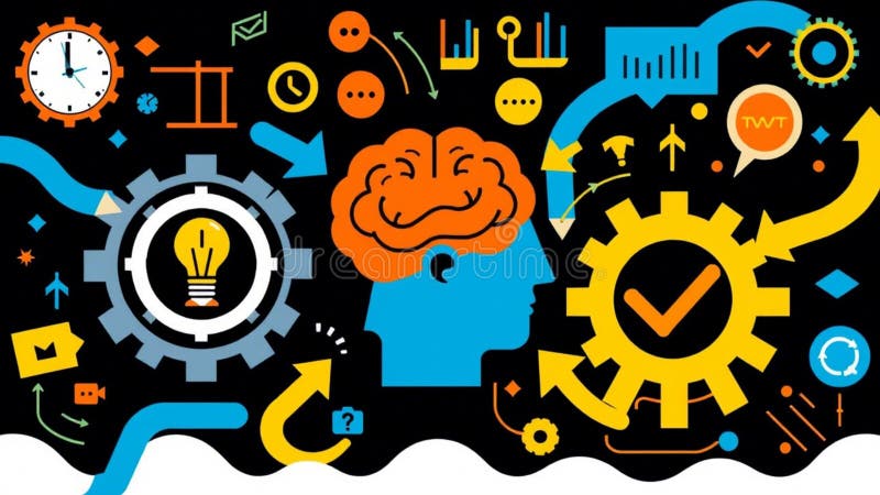 Creativity and Critical Thinking Concept Stock Illustration ...