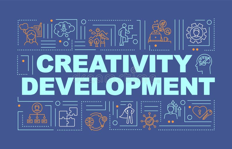 Creativity Development Blue Word Concepts Banner Stock Vector ...
