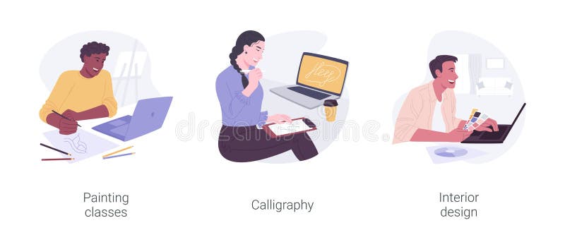 Creativity Development Isolated Cartoon Vector Illustrations Set. Stock ...