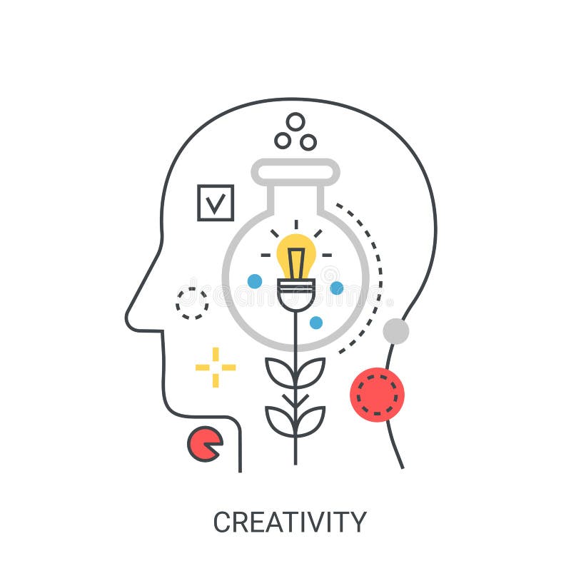 Creativity Vector Illustration Concept. Stock Vector - Illustration of ...