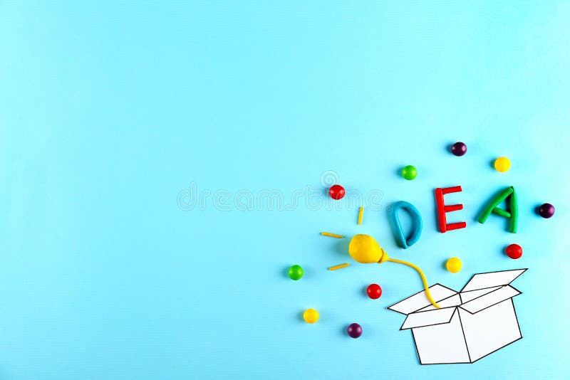Creativity Flow Concept. Blue Paper Background Stock Image - Image of ...