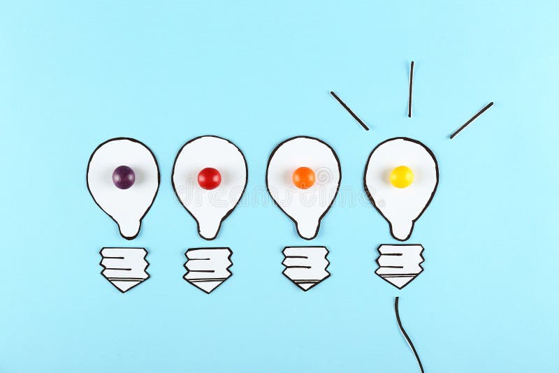 Creativity Flow Concept. Blue Paper Background Stock Photo - Image of ...