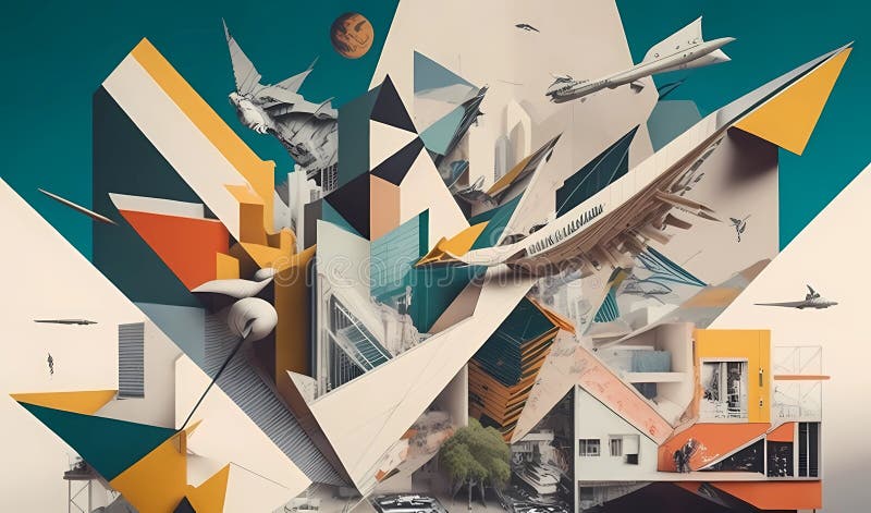 Creativity at Full Speed Modernist Style Color Stock Illustration ...