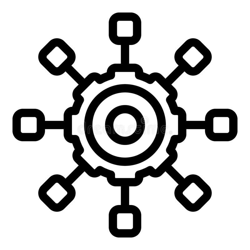 Creativity Gear Icon Outline Vector. Work Laptop Stock Vector ...