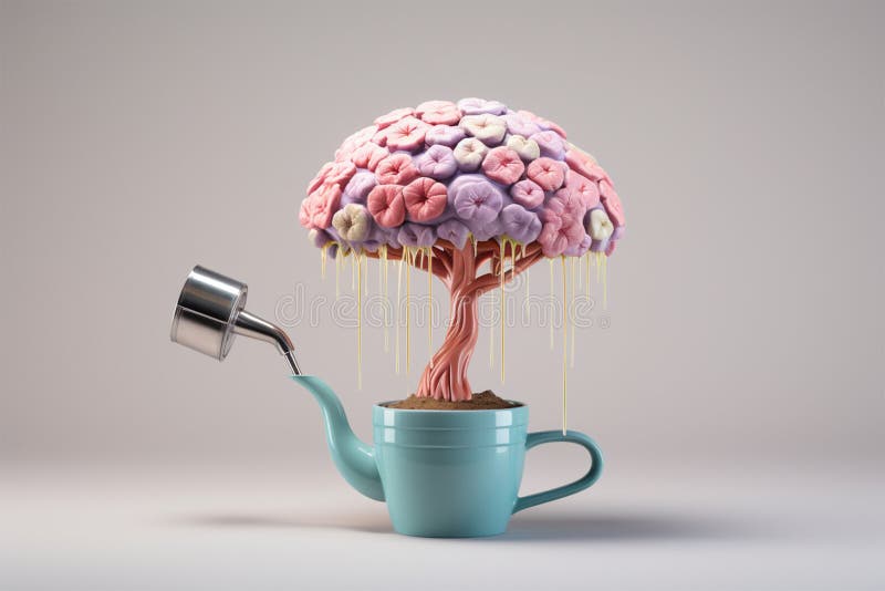 Creativity Growth Concept, Nurturing the Brain Function Stock ...