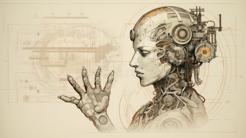 Creativity Hand Drawn Technology Stock Illustration - Illustration of ...