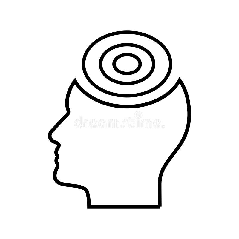 Creativity, Head, Idea Icon. Outline Vector Graphics Stock Illustration ...