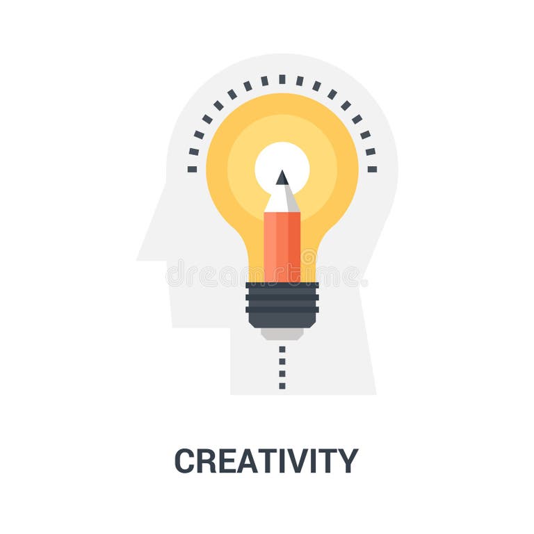 Creativity icon concept stock vector. Illustration of person - 364382062