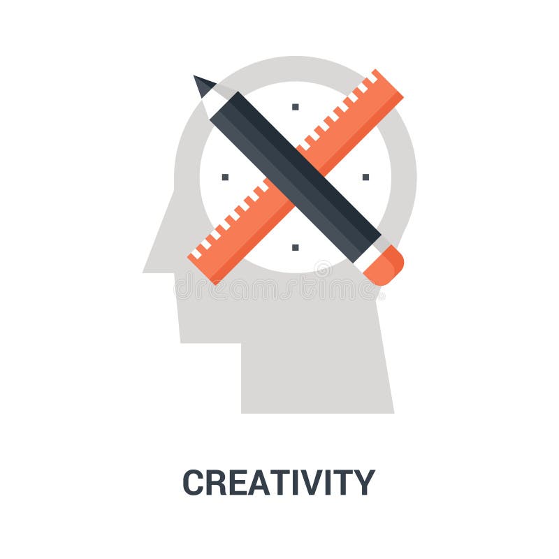 Creativity icon concept stock vector. Illustration of brain - 364382197