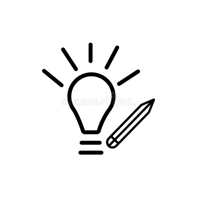 Creativity Icon Vector Sign and Symbol Isolated on White Background ...