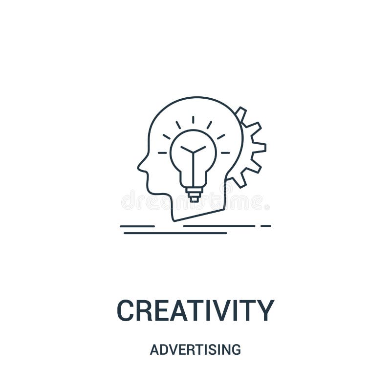 Creativity Icon Vector from Advertising Collection. Thin Line ...