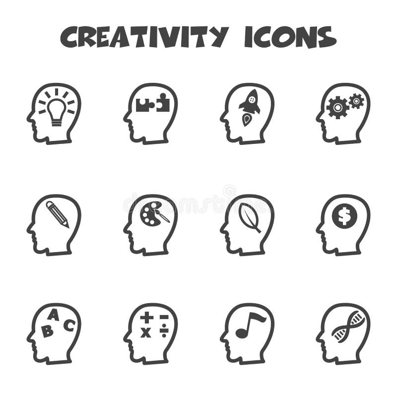 Creativity icons stock vector. Illustration of light - 41211022