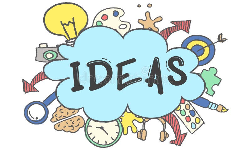 Creativity Ideas Design Thought Bubble Icon Concept Stock Illustration ...