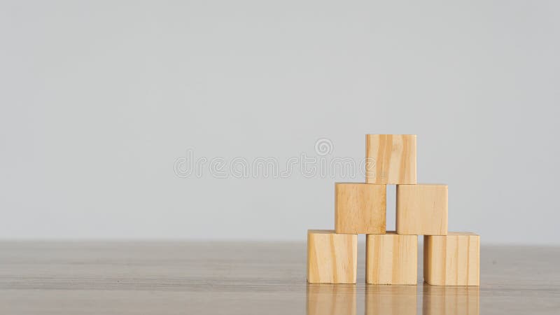 Creativity and Innovation Idea, Blank Wooden Cube Blocks Arranged in a ...