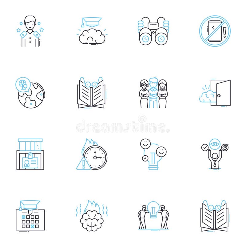 Creativity and Innovation Linear Icons Set. Imagination, Ingenuity ...
