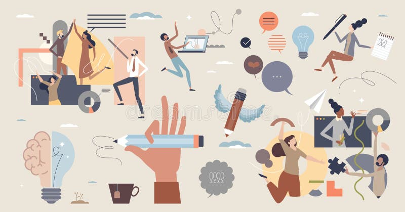 Creativity and Innovative Artistic Work Skills Tiny Person Collection ...