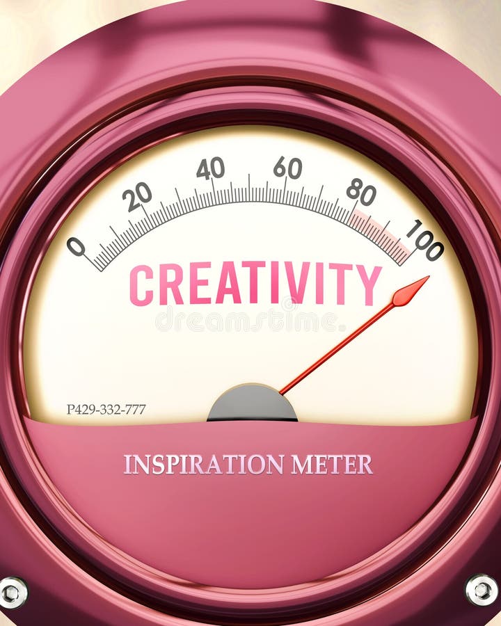 Creativity and Inspiration Meter that is Hitting a Full Scale, Showing ...
