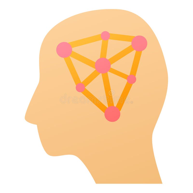 Creativity or Intelligence Thinking Single Isolated Icon with Smooth ...