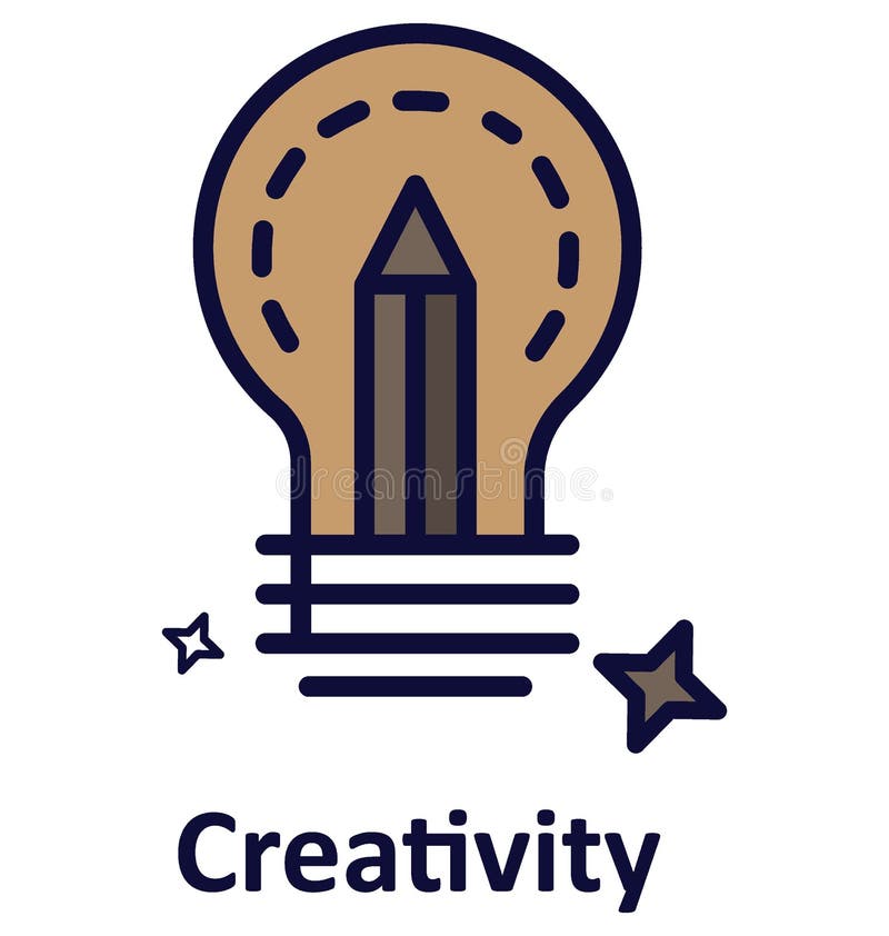 Creativity Isolated Vector Icon that Can Easily Modified or Edit ...