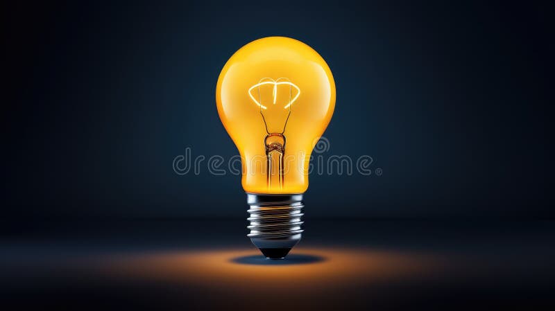 Creativity Light Bulb Emoji Stock Illustration - Illustration of ...