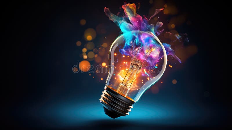 Creativity light bulb idea stock illustration. Illustration of ...