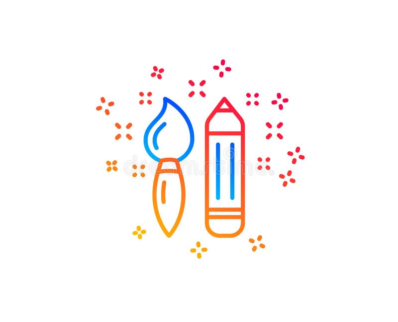 Creativity Line Icon. Graphic Art Sign. Vector Stock Vector ...