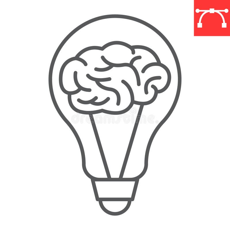 Creativity line icon stock illustration. Illustration of creative ...