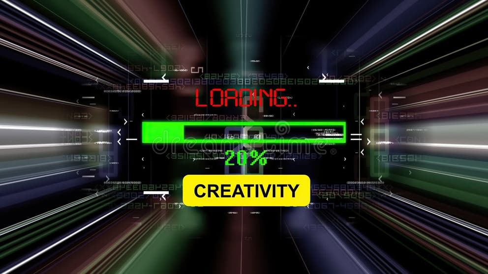 Creativity Loading Progress Bar on the Screen Stock Image - Image of ...