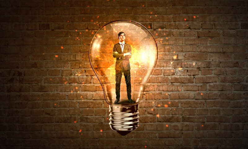 Creativity man stock photo. Image of light, think, studio - 56481002