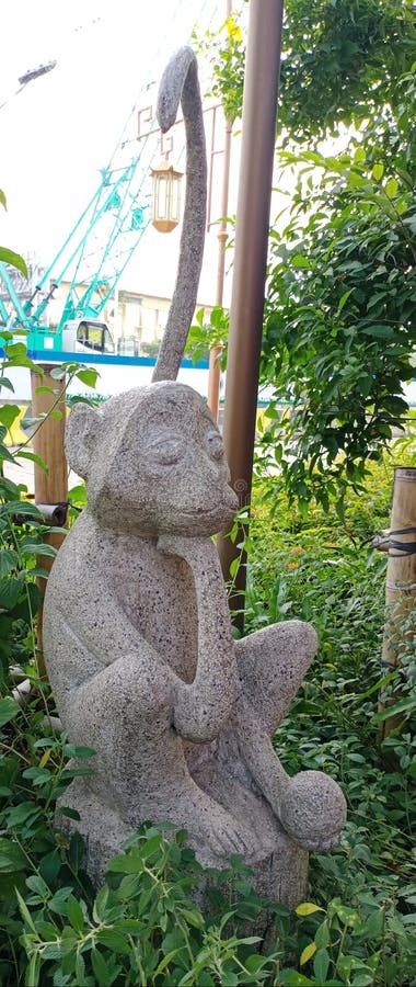 Creativity of Monkey Statues from Stone. Monkeys are a Symbol of ...