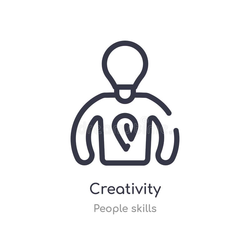 Creativity Outline Icon. Isolated Line Vector Illustration from People ...