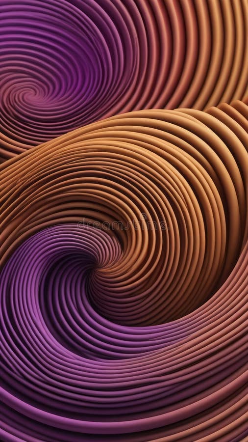 Creativity in Paints from Coiled Shapes and Purple Stock Image - Image ...