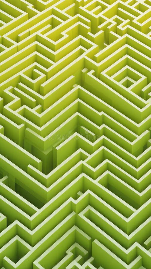 Creativity in Paints from Labyrinth Shapes and Lime Stock Photo - Image ...