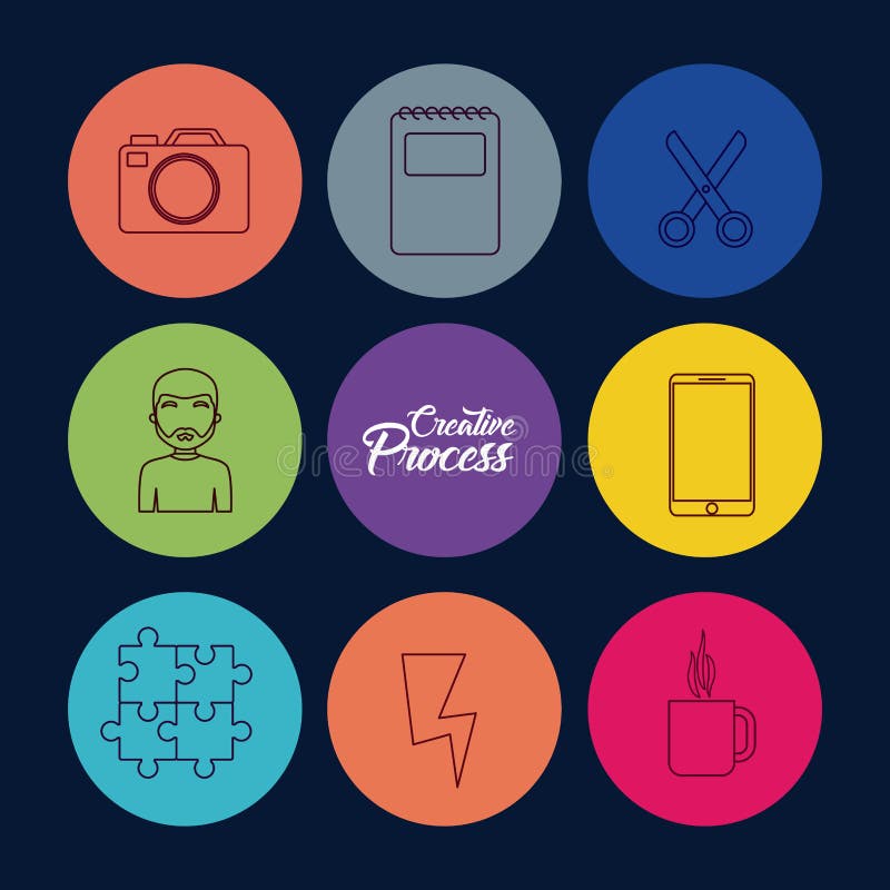 Creativity Process, Illustrations in Flat Vector and Somehow Valuable ...