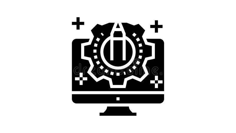 Creativity Process Ugc Glyph Icon Animation Stock Video - Video of test ...