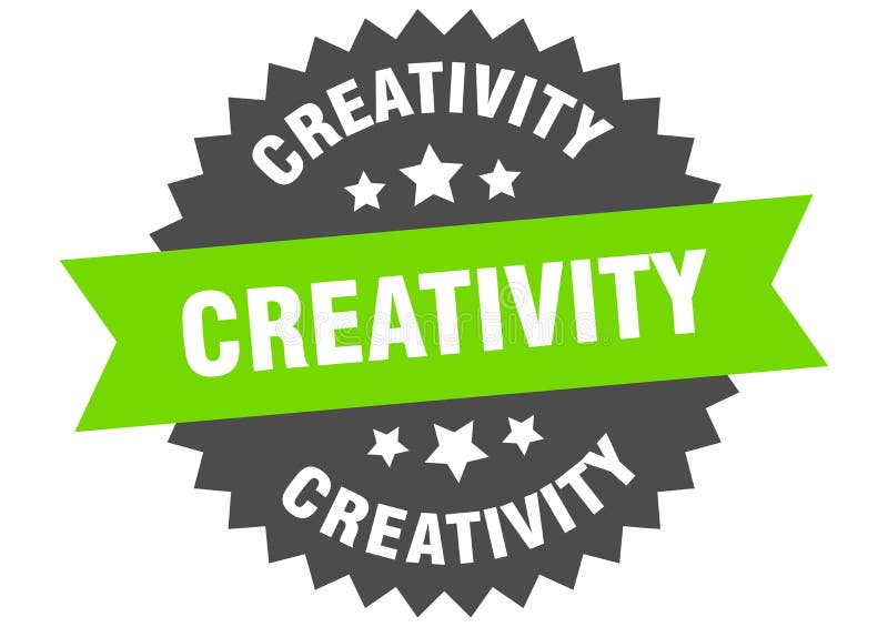 Creativity Round Ribbon Isolated Label. Creativity Sign Stock Vector ...