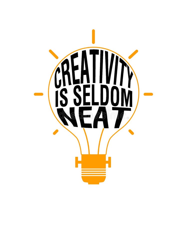Creativity is seldom neat stock illustration. Illustration of graphic ...