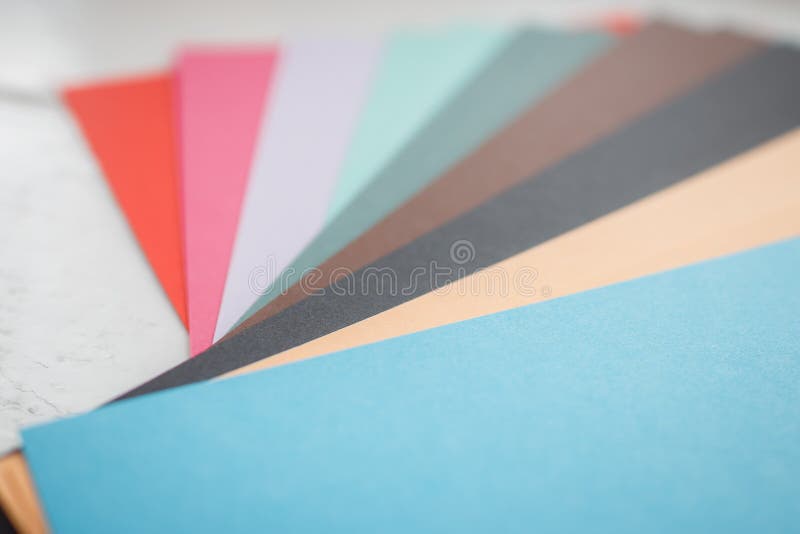 Creativity: Sheets of Multi-colored Dense Paper are Spread Out by a Fan ...